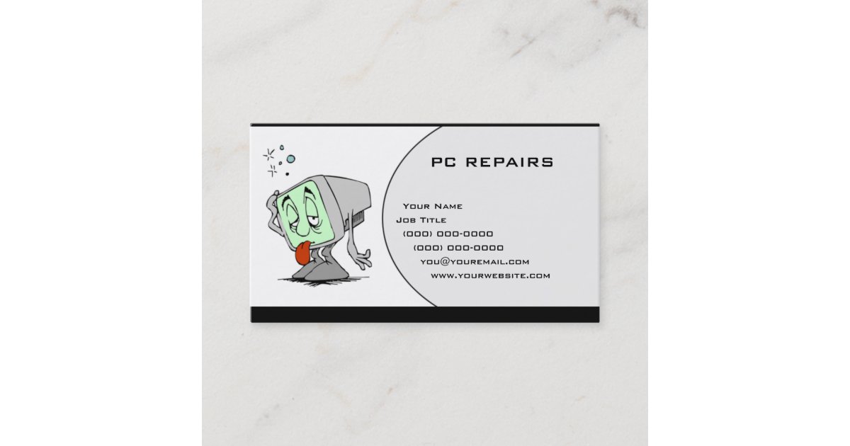 PC REPAIRS BUSINESS CARD | Zazzle