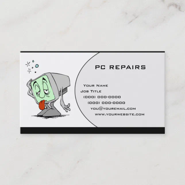 PC REPAIRS BUSINESS CARD | Zazzle
