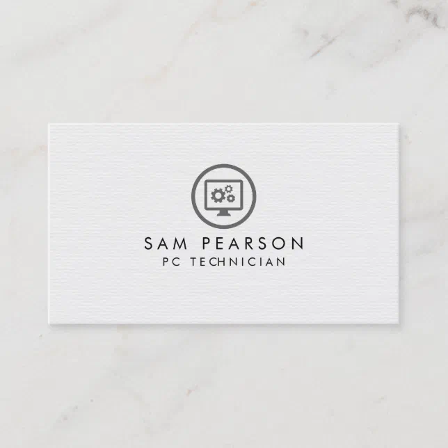 PC Technician Computer Repair Business Card | Zazzle