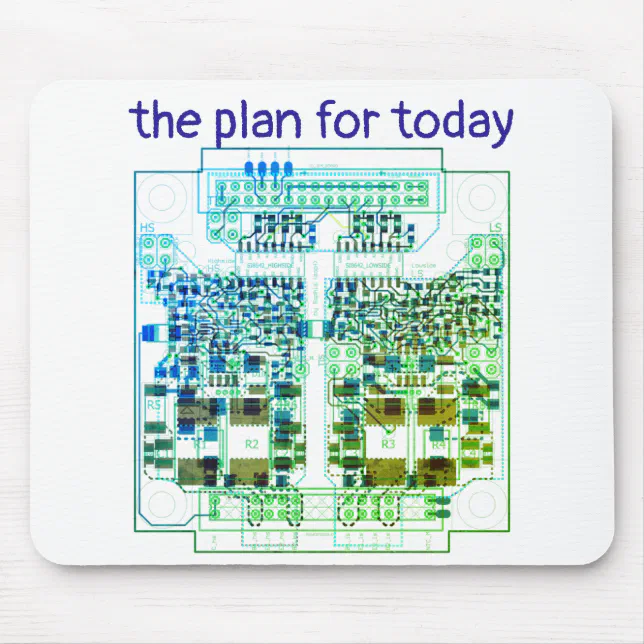 PCB Printed Circuit Board Platinen-Pad mit Plan Mouse Pad | Zazzle