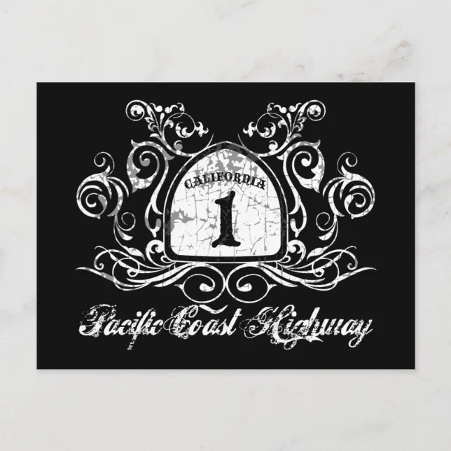 PCH Highway Sign Postcard | Zazzle