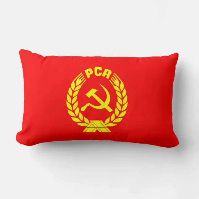 pcr old romanian communist party flag pillow | Zazzle
