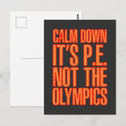 PE Teacher Sport Educator Physical Education Postcard | Zazzle