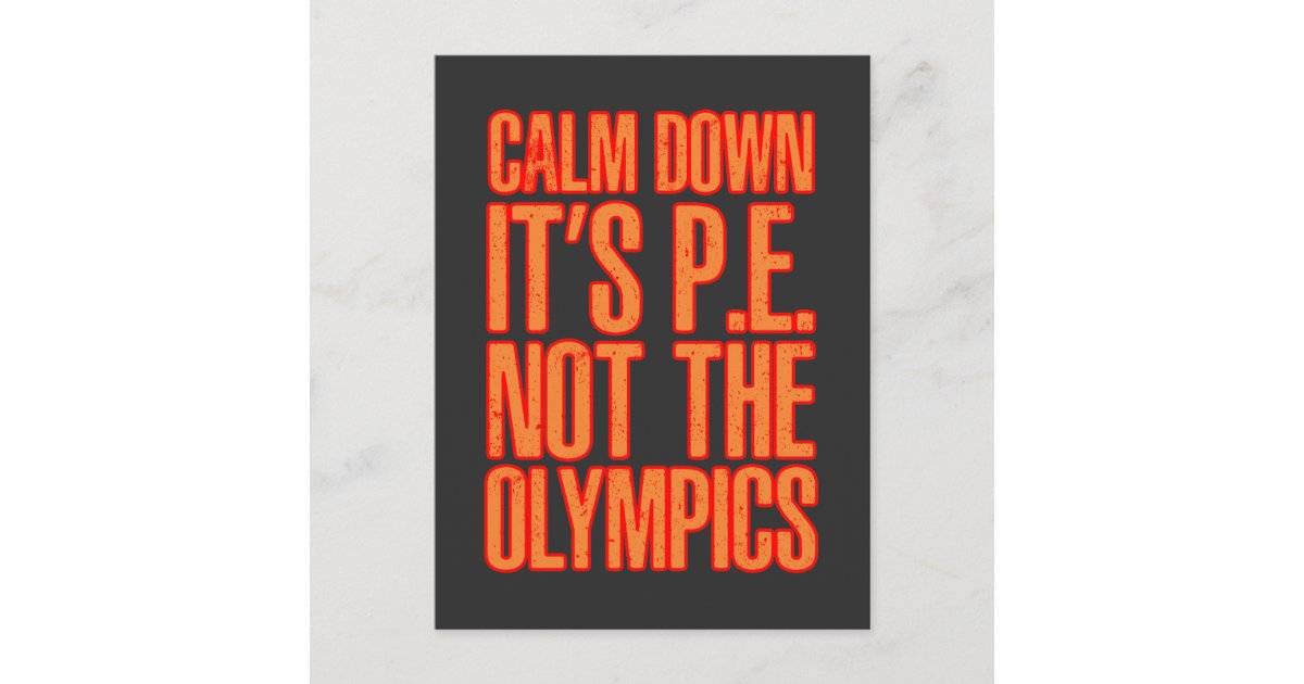 PE Teacher Sport Educator Physical Education Postcard | Zazzle