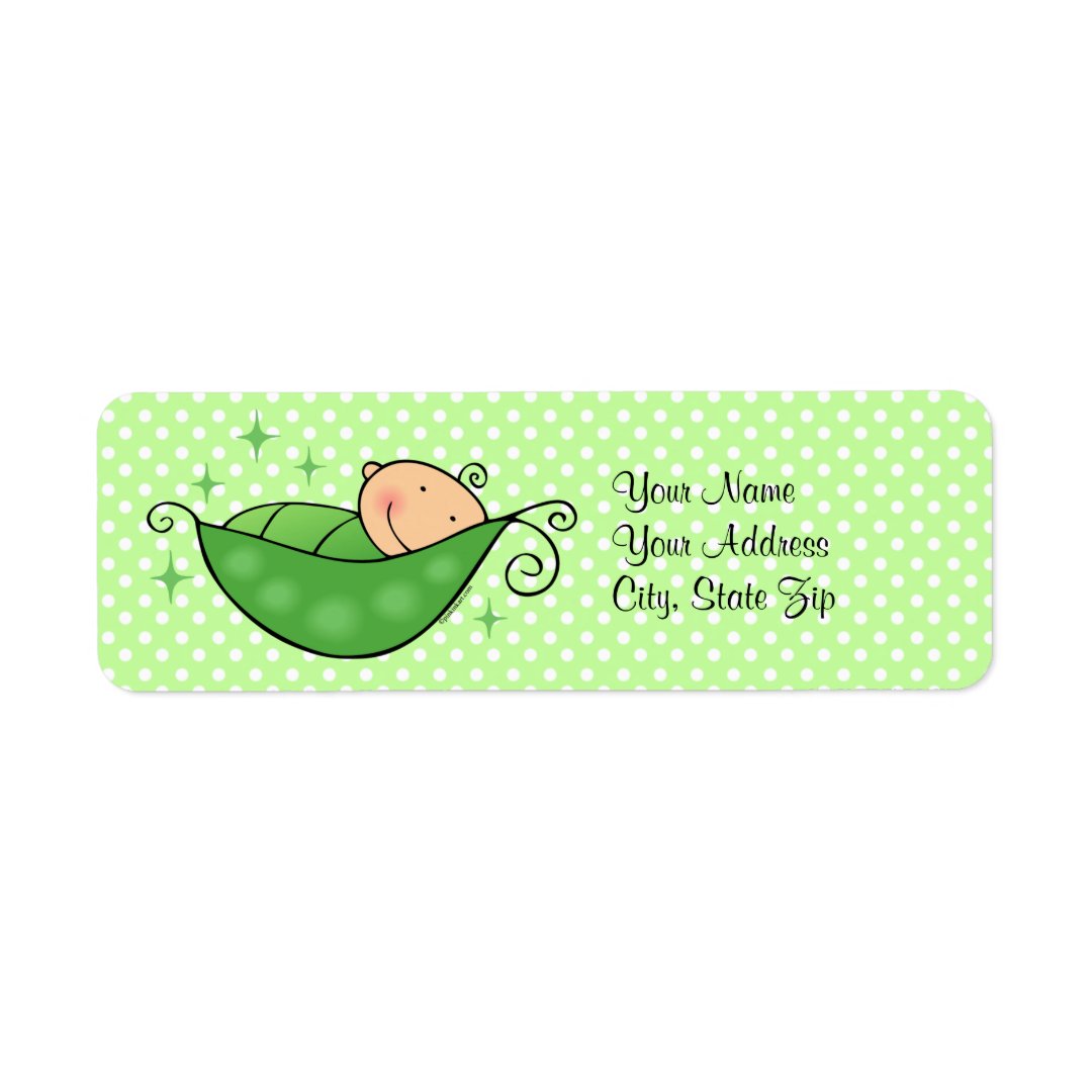 Pea In My Pod Custom Label | Zazzle