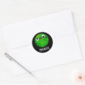 Pea-nuts Funny Crazy Pea Pun Dark BG Classic Round Sticker | Zazzle