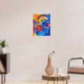 "Peace" Abstract Art Portait Painting Poster | Zazzle
