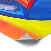 "Peace" Abstract Art Portait Painting Poster | Zazzle