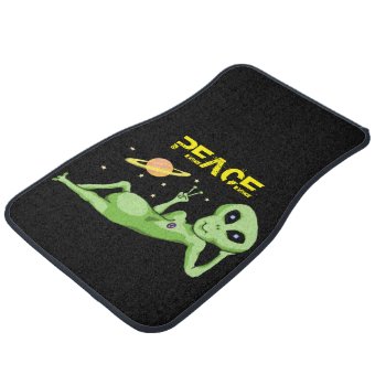 Peace Alien Car Floor Mats | Zazzle