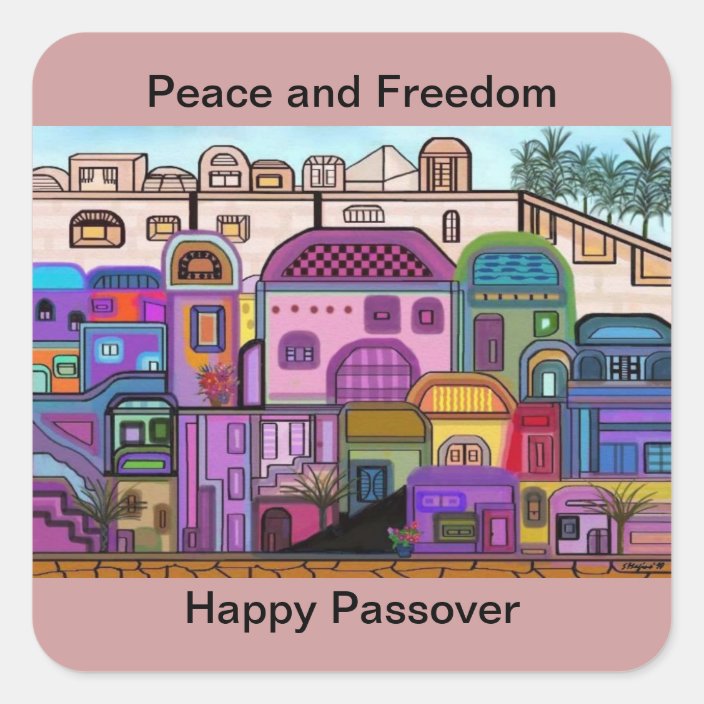 Peace and Freedom Passover Stickers | Zazzle.com
