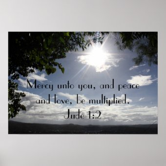 Peace and love bible verse Jude 1:2 Poster | Zazzle