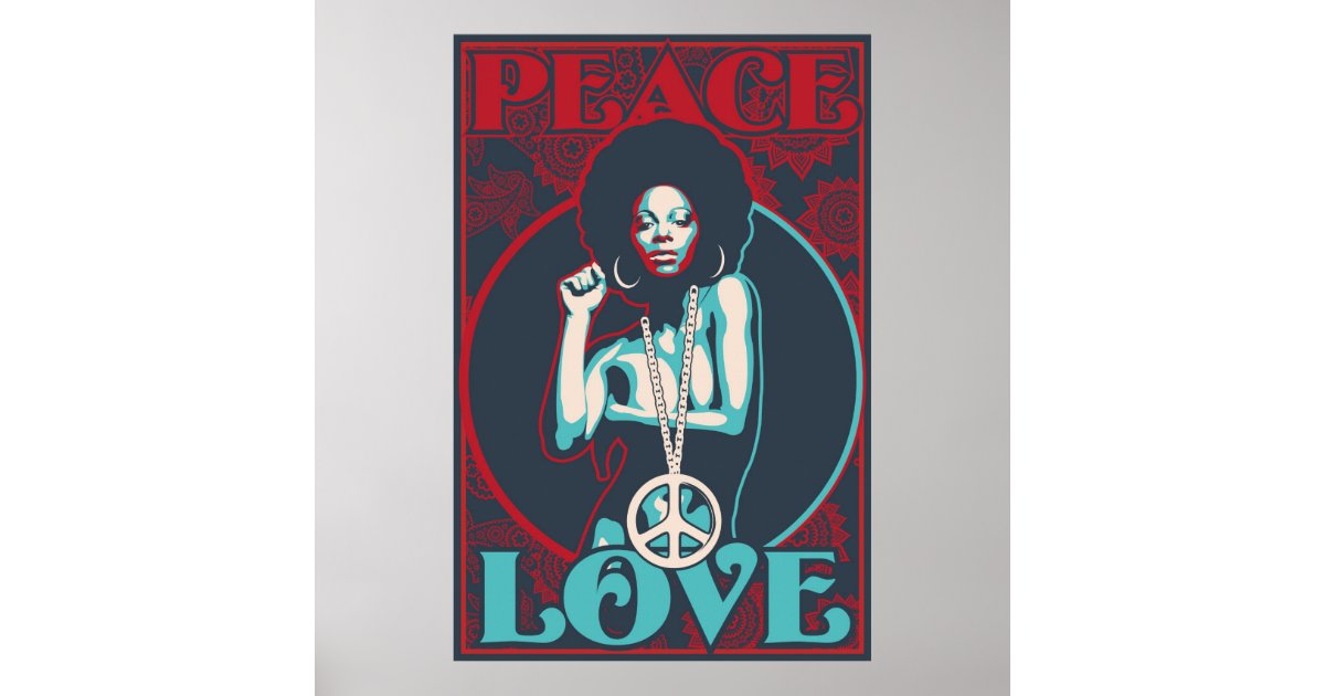 Peace and Love Poster | Zazzle