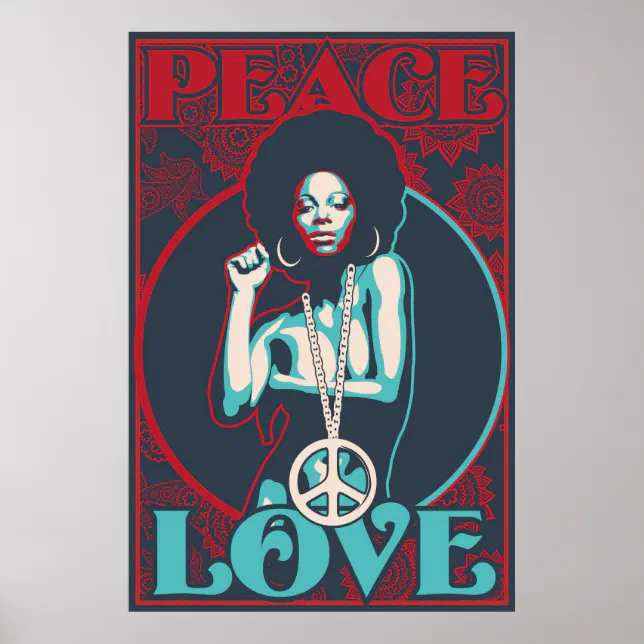 Peace and Love Poster | Zazzle