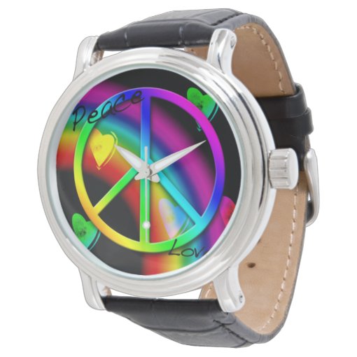 Peace and Love Watch | Zazzle