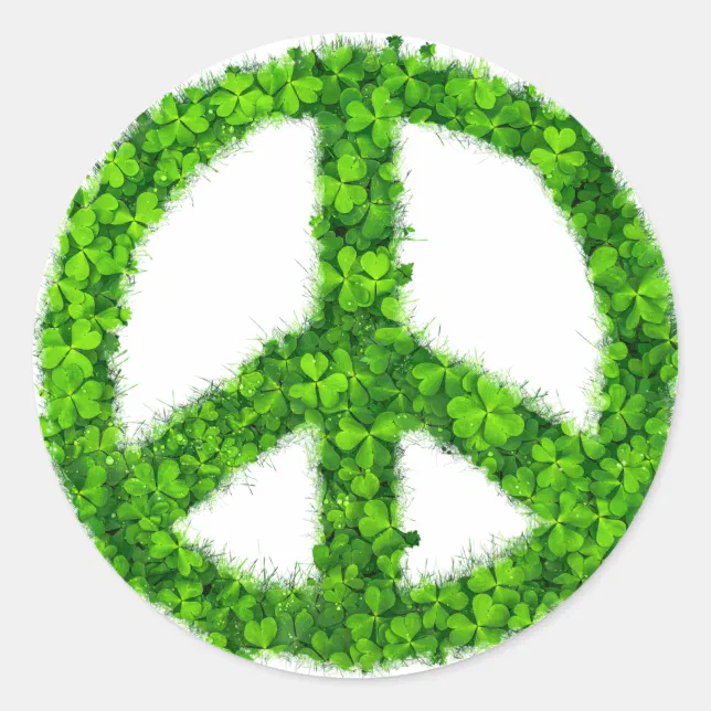 Peace and Luck Round Sticker | Zazzle