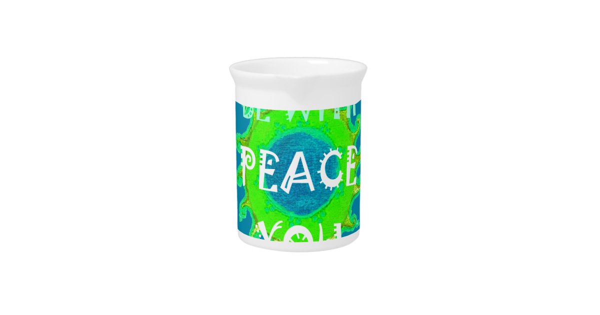 Peace Be with You Art Print Pitcher | Zazzle