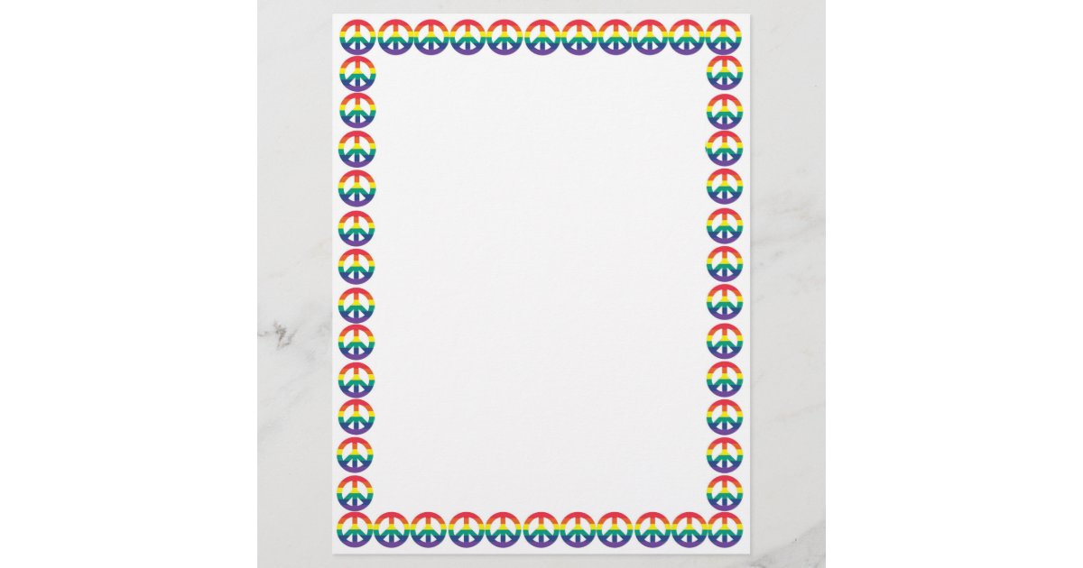 Peace Border | Zazzle