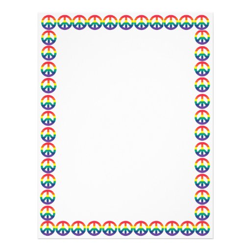 Peace Border Letterhead | Zazzle