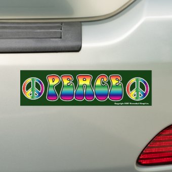 Peace Bumper Sticker | Zazzle