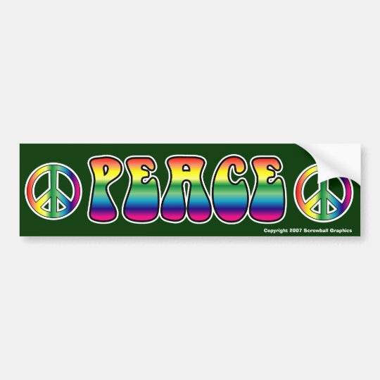 Peace Bumper Sticker | Zazzle.com
