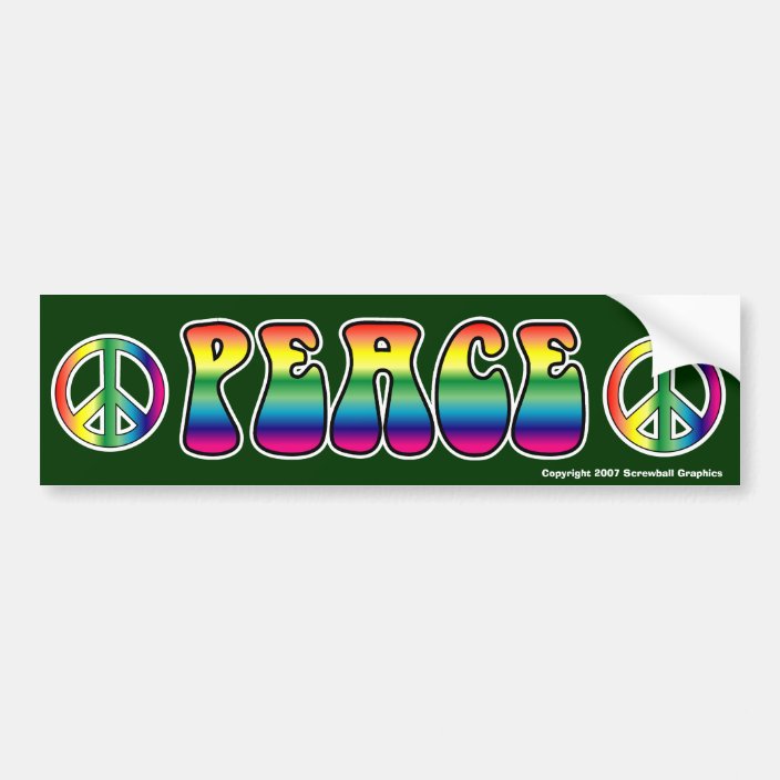 Peace Bumper Sticker | Zazzle.com