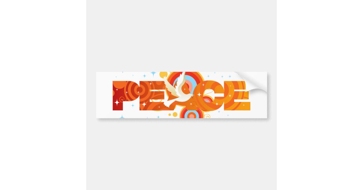PEACE Bumper Sticker | Zazzle