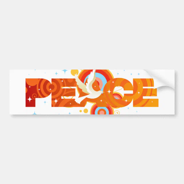 PEACE Bumper Sticker | Zazzle