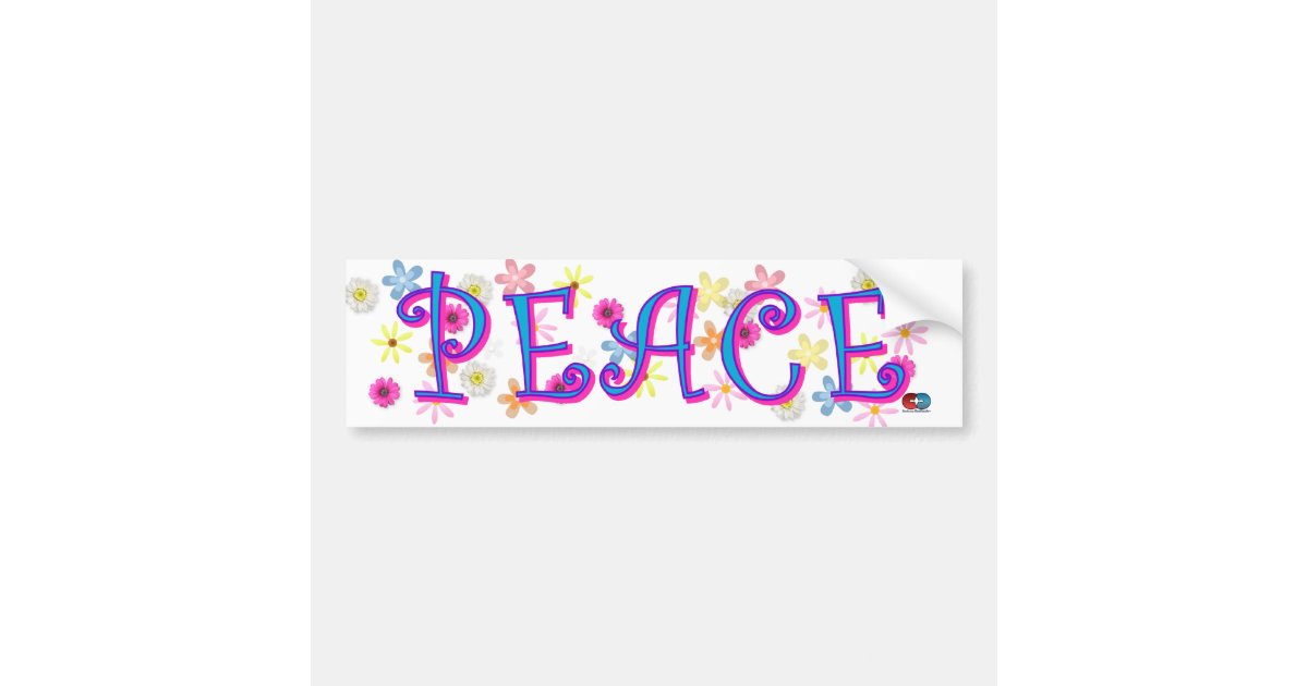 PEACE BUMPER STICKER | Zazzle