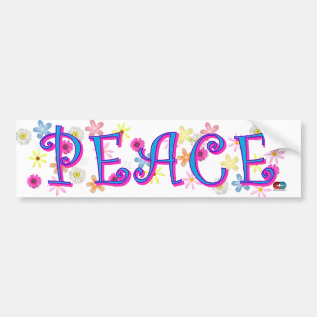 PEACE BUMPER STICKER | Zazzle