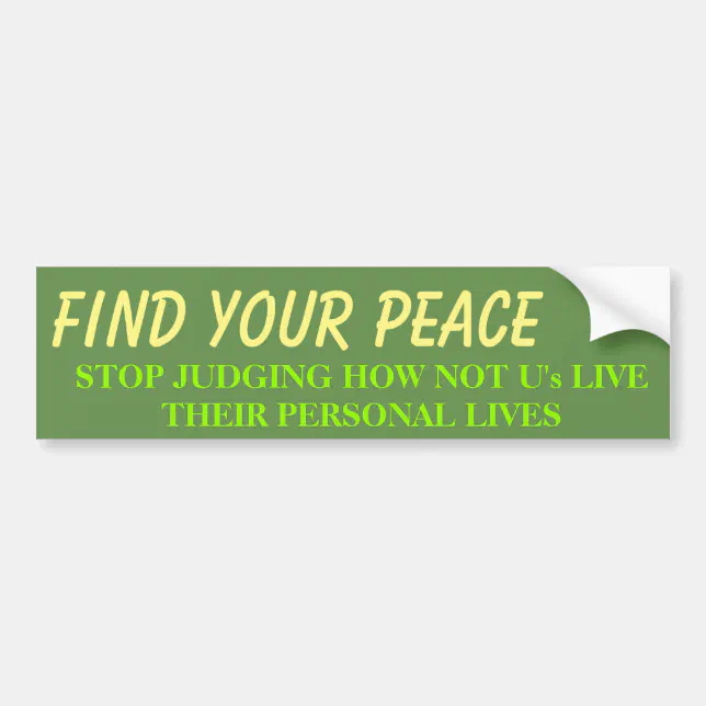 PEACE BUMPER STICKER | Zazzle