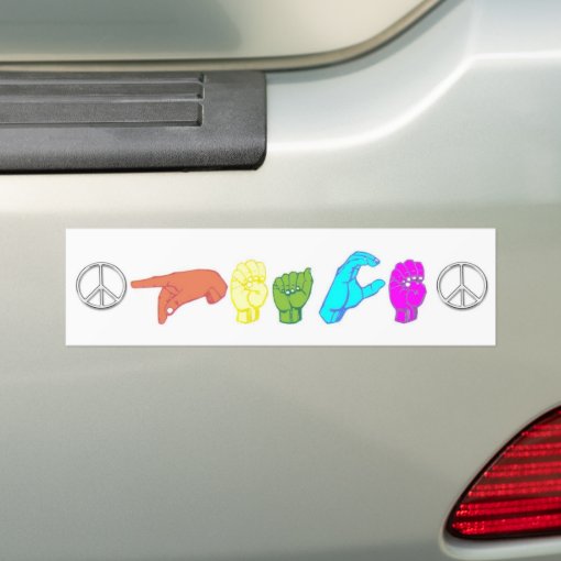 Peace Bumper Sticker | Zazzle