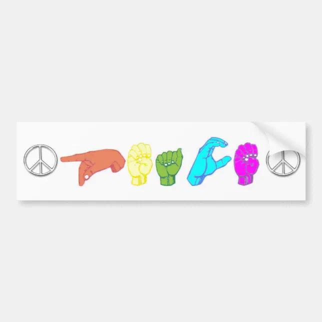 Peace Bumper Sticker | Zazzle