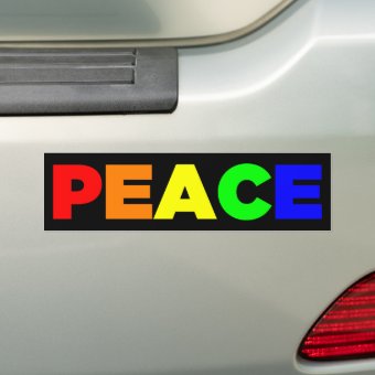 Peace Bumper Sticker | Zazzle