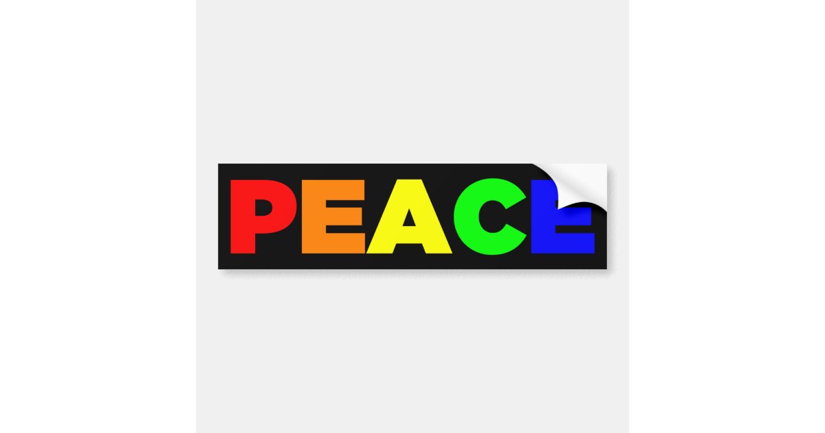 Peace Bumper Sticker | Zazzle