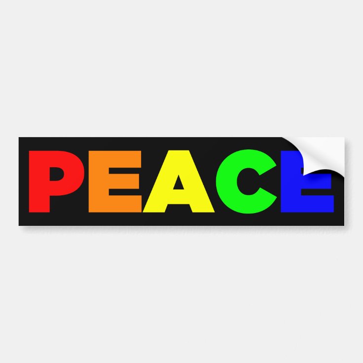 Peace Bumper Sticker | Zazzle