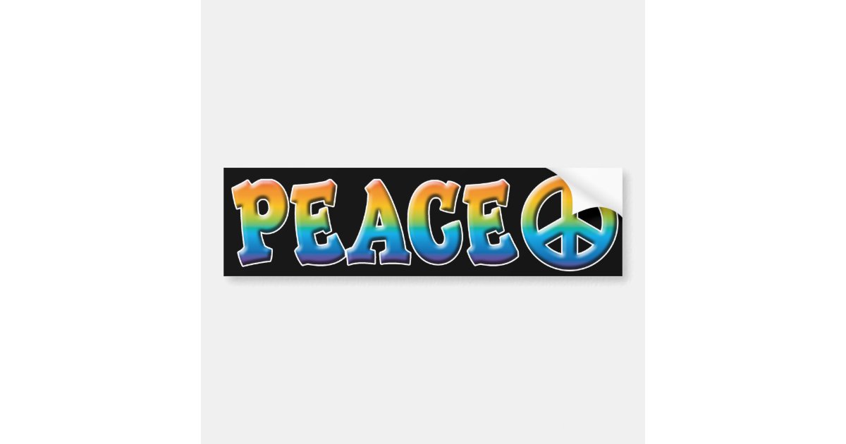 Peace Bumper Sticker | Zazzle