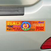 PEACE BUMPER STICKER | Zazzle