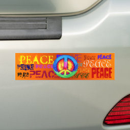 PEACE BUMPER STICKER | Zazzle
