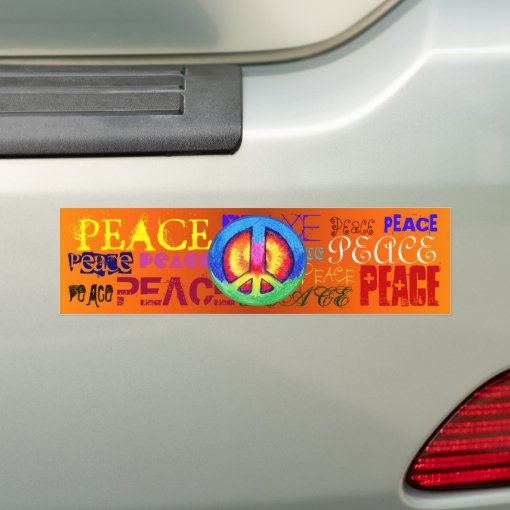 PEACE BUMPER STICKER | Zazzle