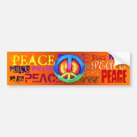 PEACE BUMPER STICKER | Zazzle