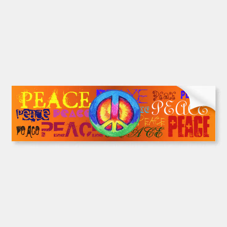 PEACE BUMPER STICKER | Zazzle