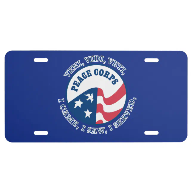 Peace Corps License Plate | Zazzle