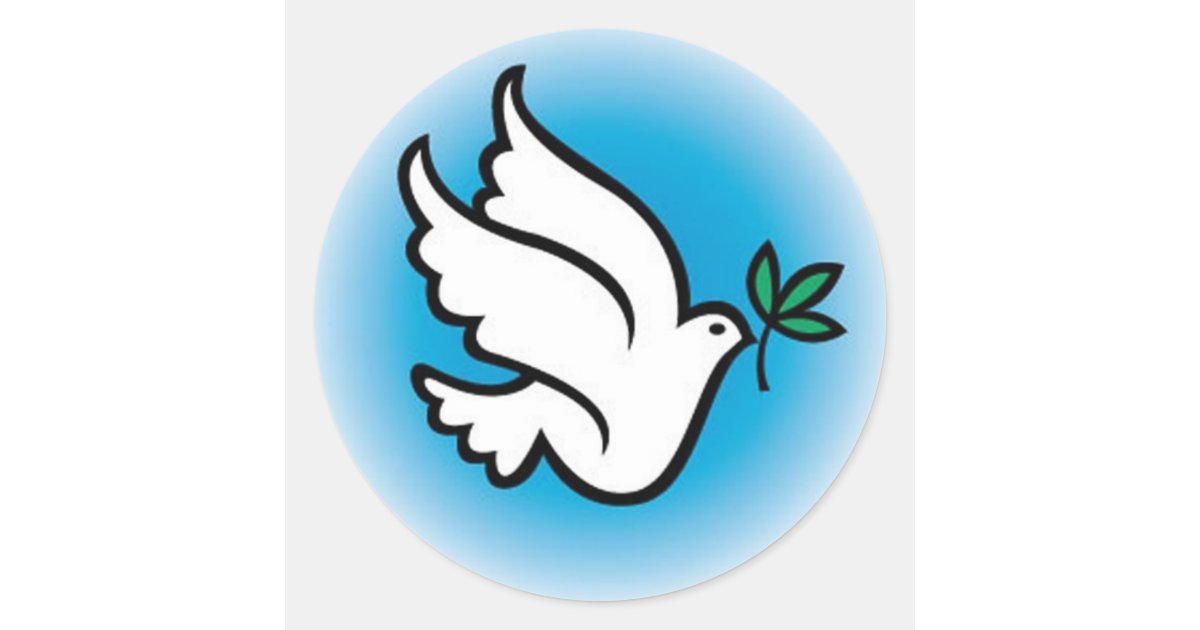 peace dove classic round sticker | Zazzle
