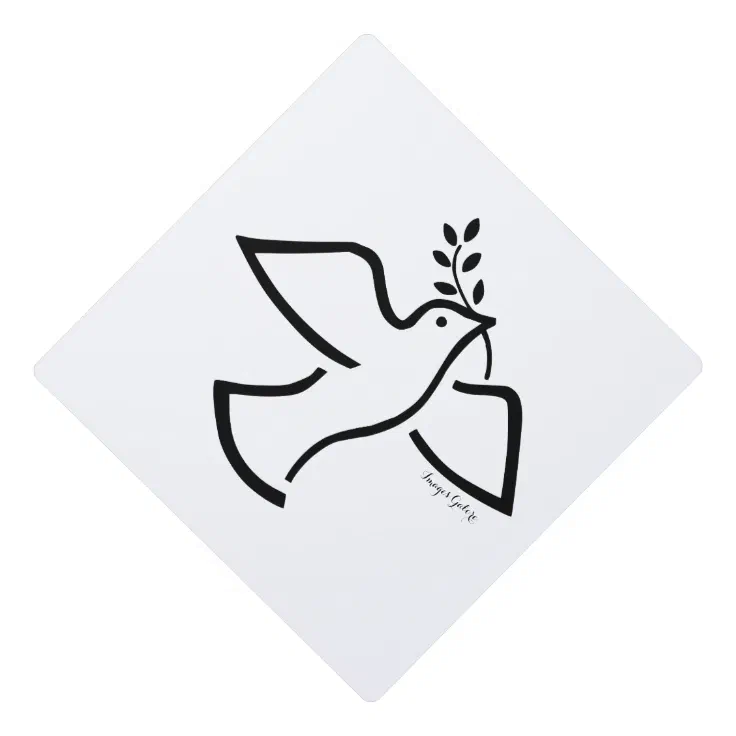 Peace Dove Graduation Cap Topper | Zazzle