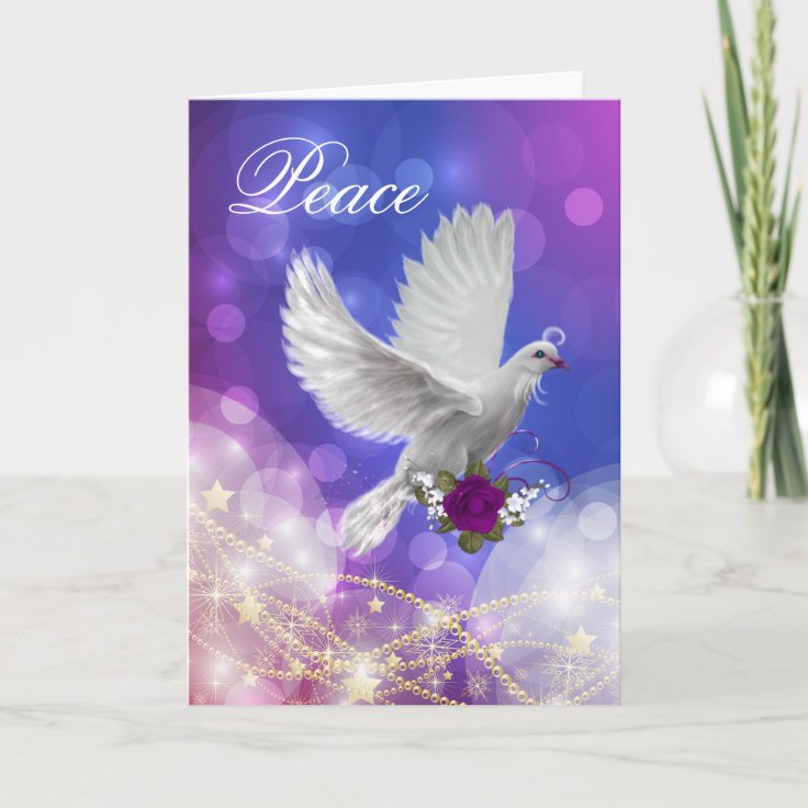 Peace Dove Holiday Card | Zazzle