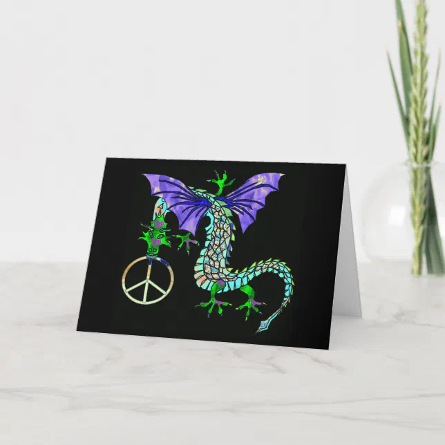 Peace Dragon Holiday Card | Zazzle