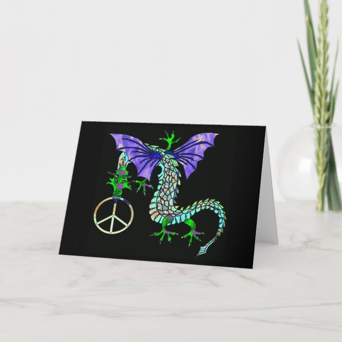 Peace Dragon Holiday Card | Zazzle.com
