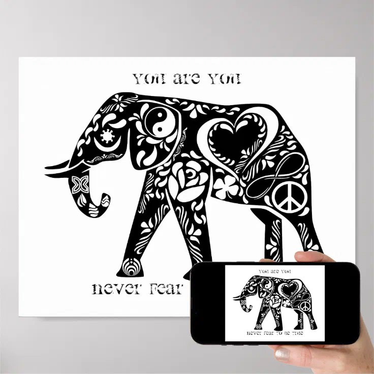 Peace Elephant Poster | Zazzle