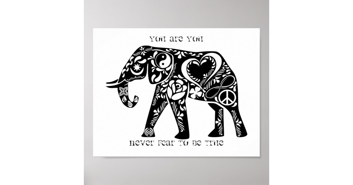 Peace Elephant Poster | Zazzle