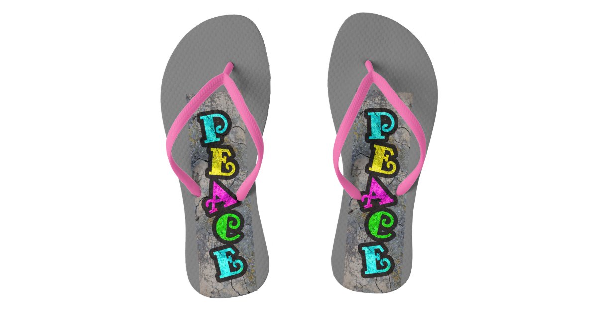 Peace Flip Flops | Zazzle
